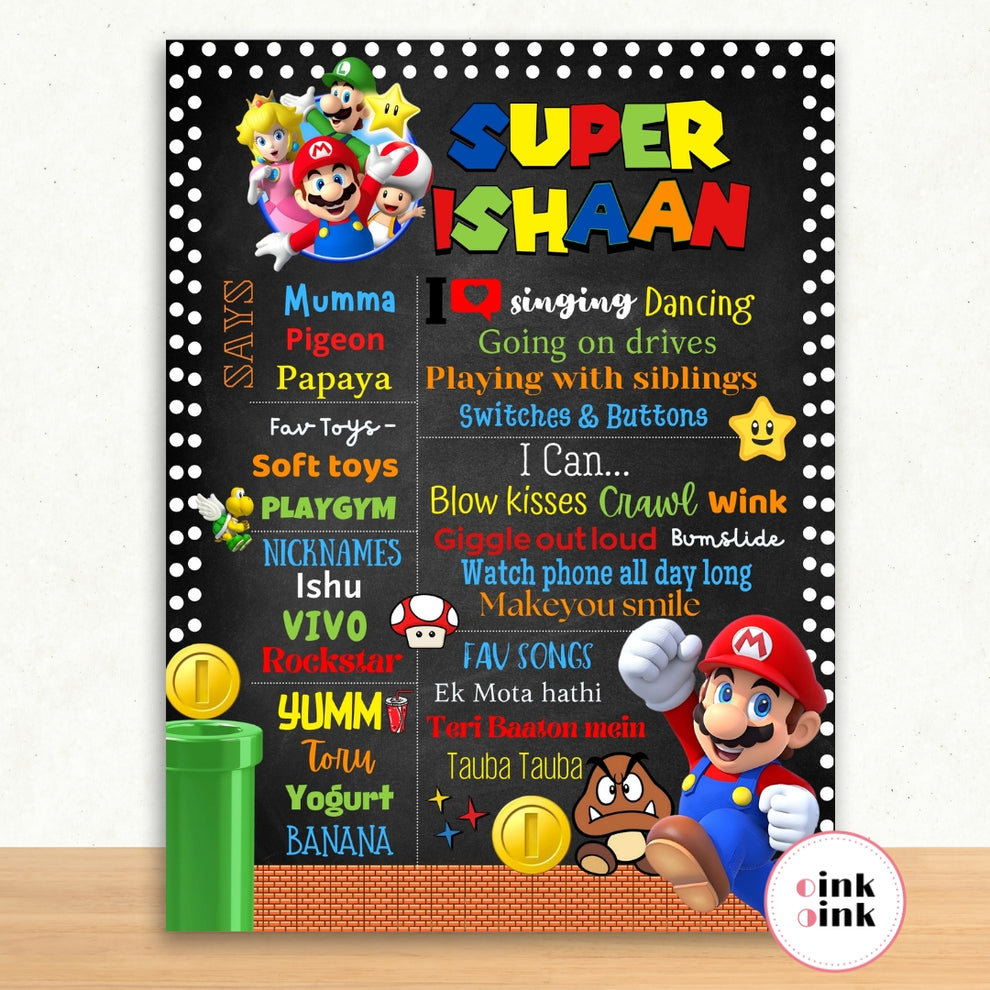 Super Mario Chalkboard – oinkoink01